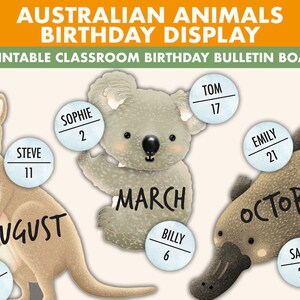 Australian Animals Birthday Bulletin Board Kit Australian Birthday ...