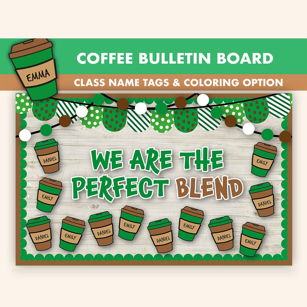 Coffee Bulletin Board Kit || Coffee Bulletin Boards Digital || Coffee ...