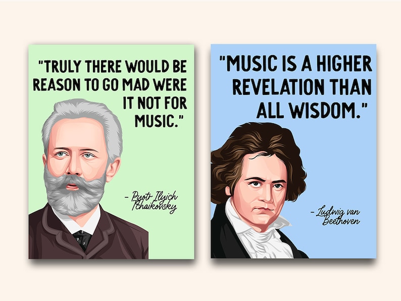 Famous Composers Printable Posters 10 Inspiration Composer - Etsy