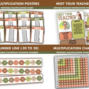 Woodland Classroom Decor Bundle || Editable Classroom Printable Display ...