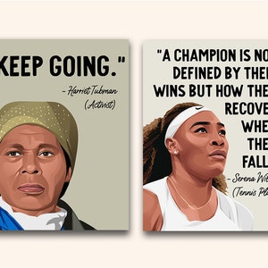 Black Women Printable Posters || 10 Inspiration Black Women Quote ...