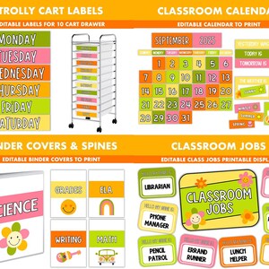 Groovy Vibes Classroom Decor Bundle || Editable Classroom Printable ...
