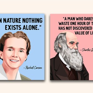 Famous Biologists Printable Posters || 10 Inspiration Biology Quote ...