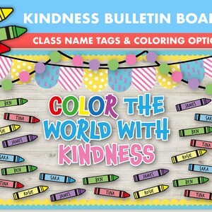 Crayon Bulletin Board Kit Crayon Bulletin Boards Digital Kindness ...