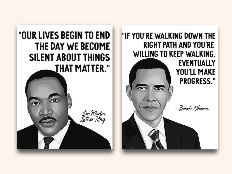 Famous Black Leaders Printable Posters 10 Inspiration Black - Etsy
