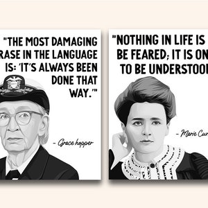 Famous Women Scientists Printable Posters || 10 Inspiration Women in ...