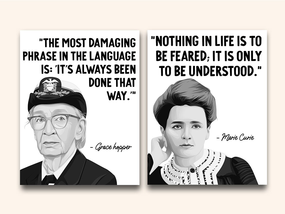 Famous Women Scientists Printable Posters || 10 Inspiration Women in ...