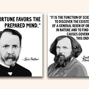 Famous Chemists Printable Posters || 10 Inspiration Chemistry Quote ...
