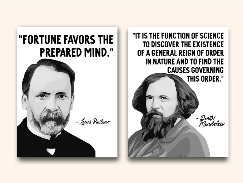 Famous Chemists Printable Posters 10 Inspiration Chemistry - Etsy