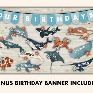 Sea Animal Birthday Bulletin Board Kit || Under the Sea Birthday ...