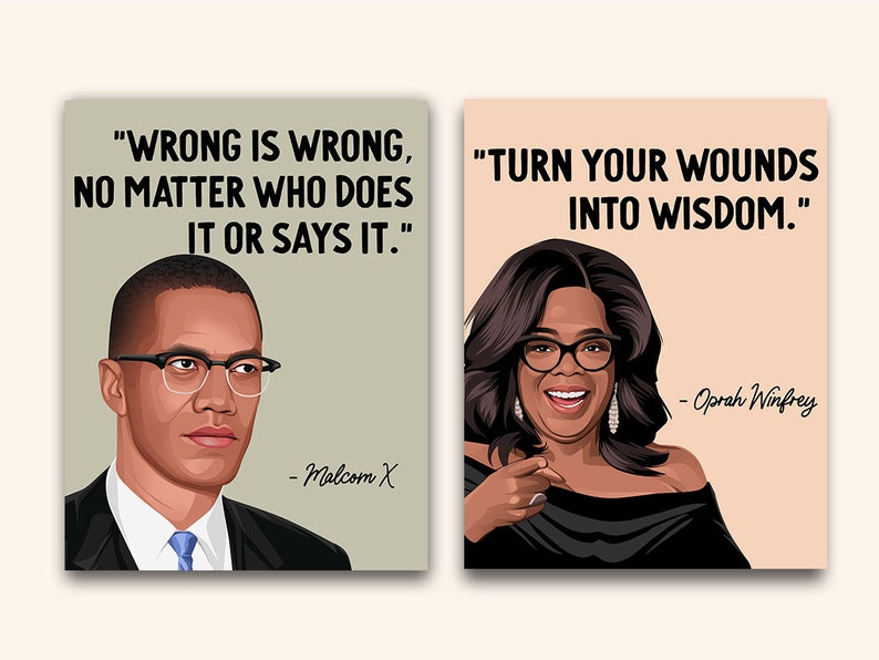 Famous Black Leaders Printable Posters 10 Inspiration Black - Etsy