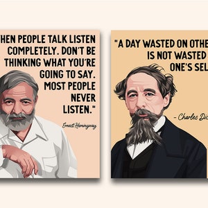 Famous Authors Printable Posters || 10 Inspiration Author Quote Posters ...