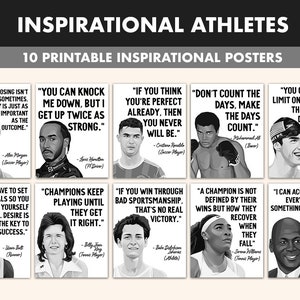 Inspirational Athletes Printable Posters 10 Inspiration Quote Posters ...