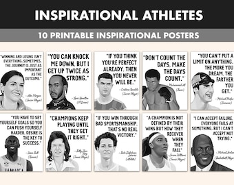Inspirational Athletes Printable Posters 10 Inspiration - Etsy