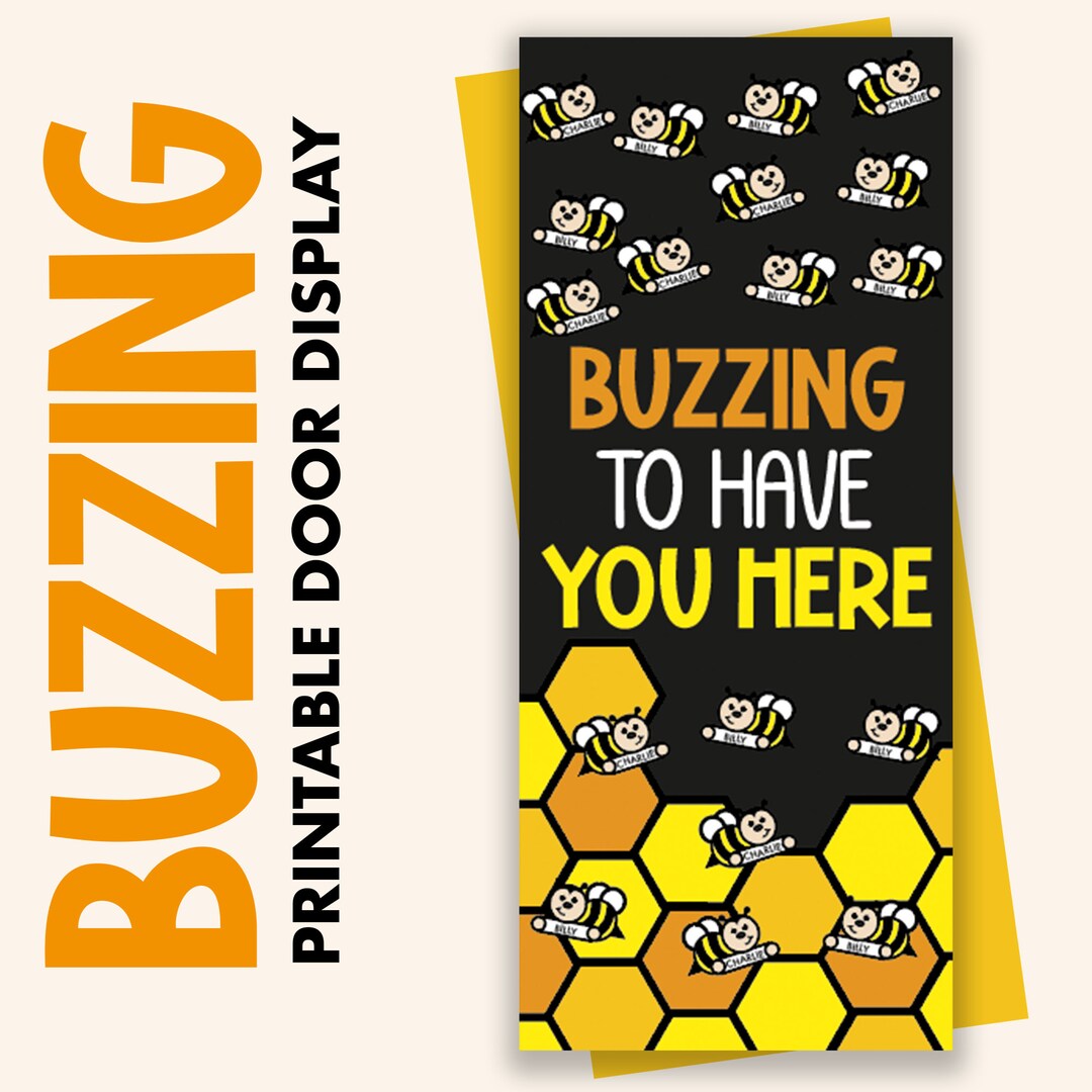 Buzzing to Have You Here Classroom Door Decor || Back to School Door ...
