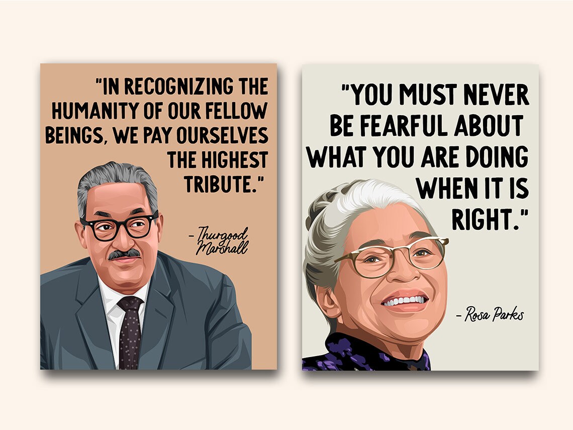 Famous Black Leaders Printable Posters 10 Inspiration Black - Etsy