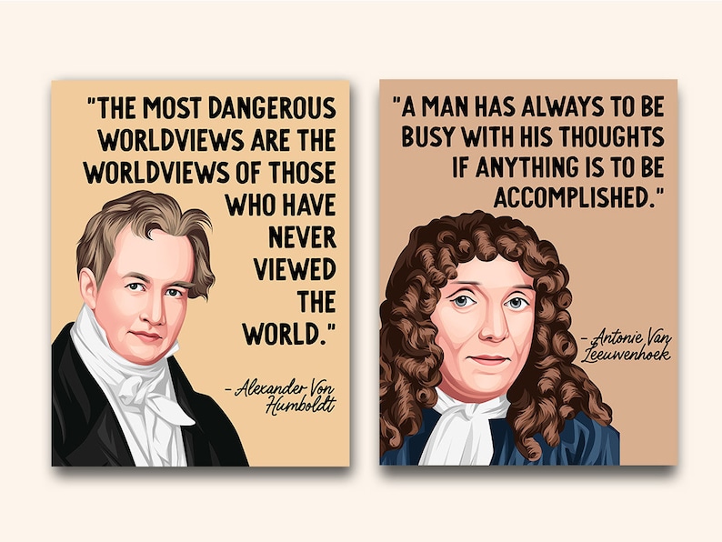 Famous Biologists Printable Posters 10 Inspiration Biology - Etsy