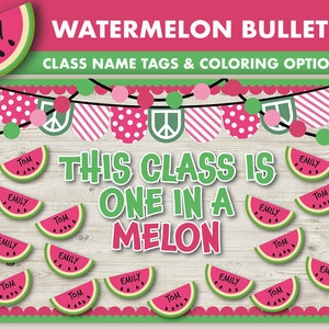 Watermelon Bulletin Board Kit Summer Bulletin Boards Digital May ...