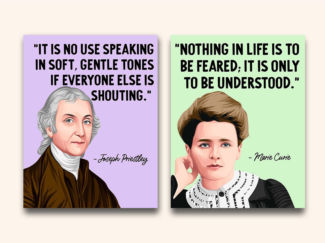 Famous Chemists Printable Posters || 10 Inspiration Chemistry Quote ...