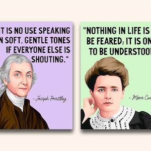 Famous Chemists Printable Posters || 10 Inspiration Chemistry Quote ...