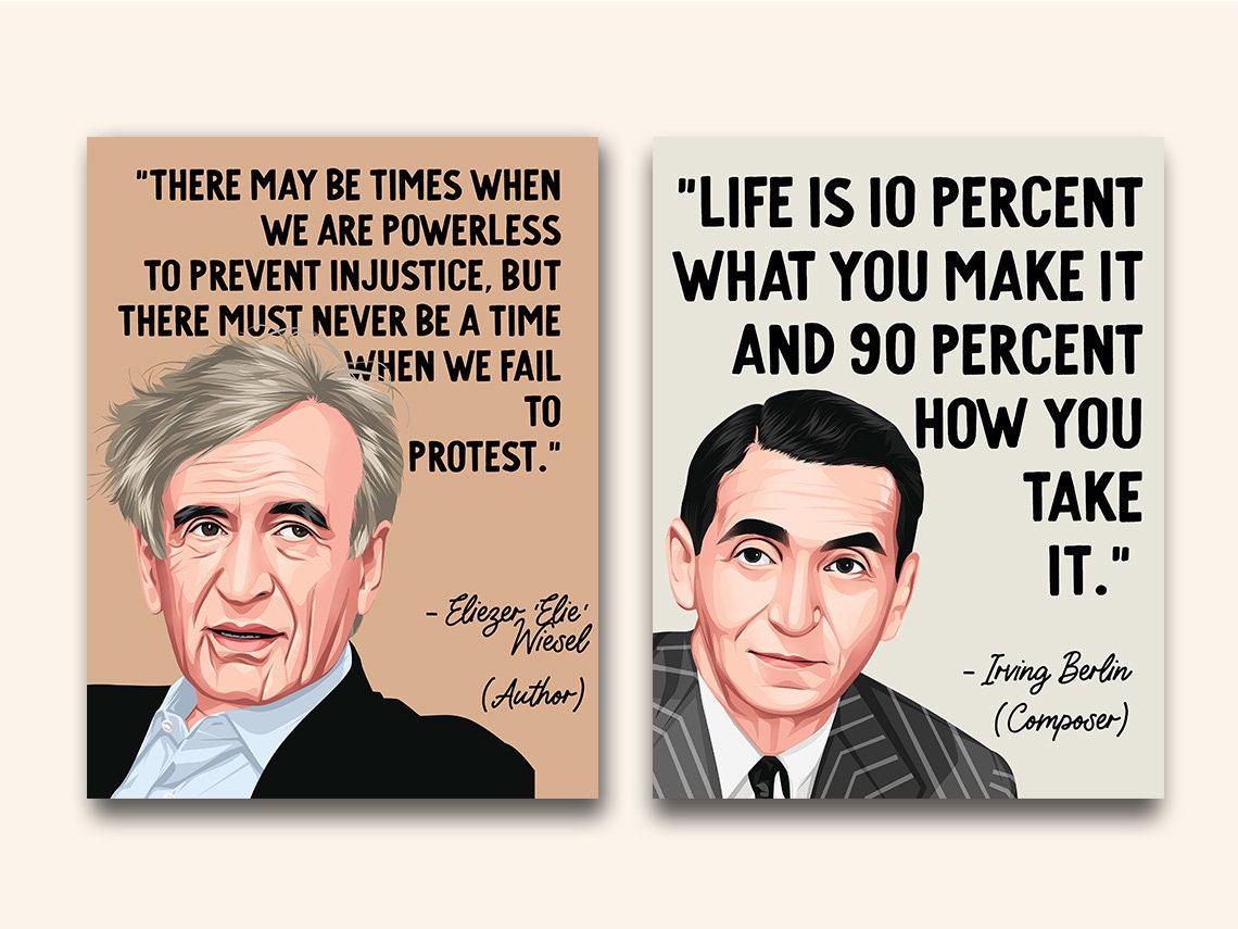 Famous Jewish Americans Printable Posters || 10 Inspiration Jewish ...