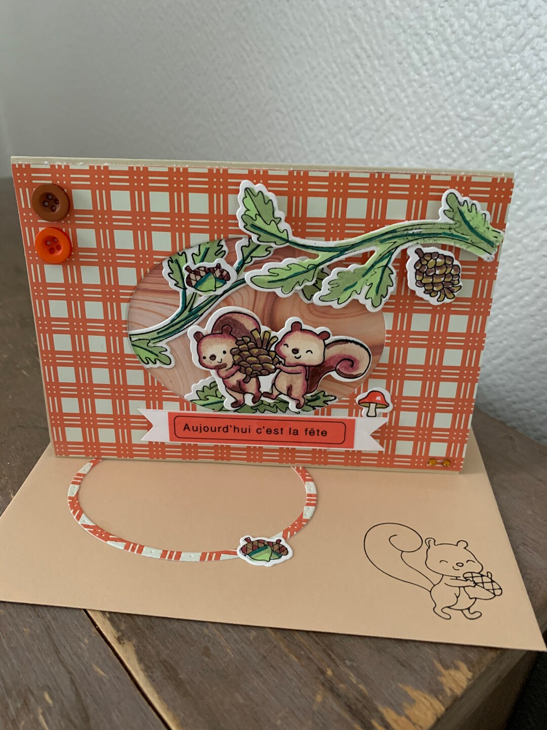 Card to Offer for a Birthday on the Theme of Little Squirrels Unique ...