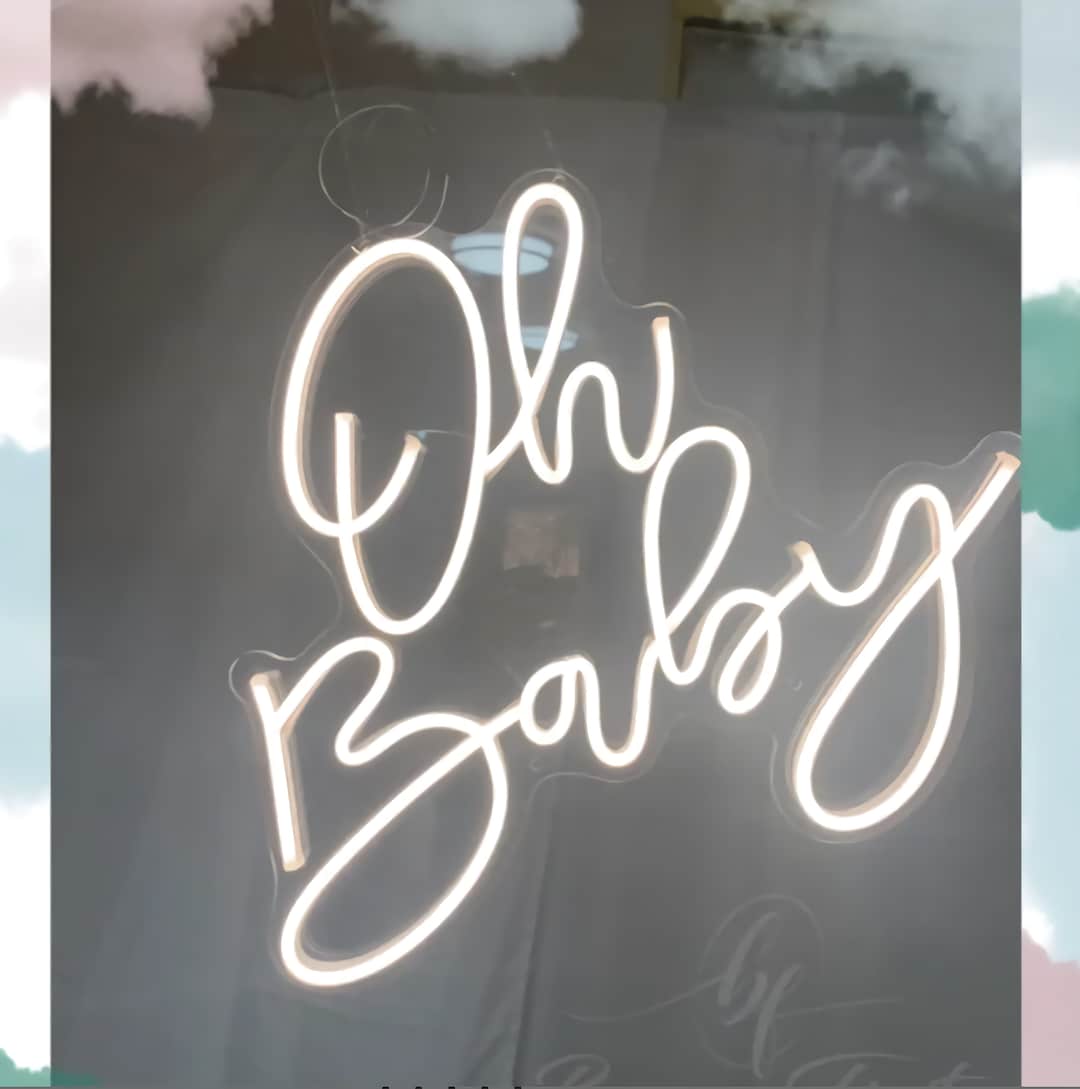 Oh Baby Neon Sign | Custom Neon Sign | Happy Birthday Neon Sign | Baby ...