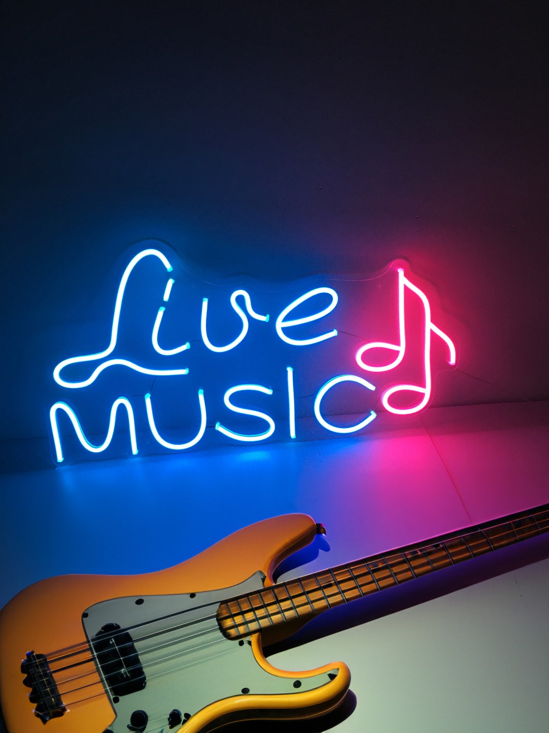 Neon Sign Custom | Neon Sign Live Music | Neon Sign Bar | Neon Sign ...