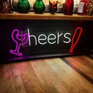Neon Sign Custom | Neon Sign Cheers | Neon Bar Sign | Neon Sign Bedroom ...