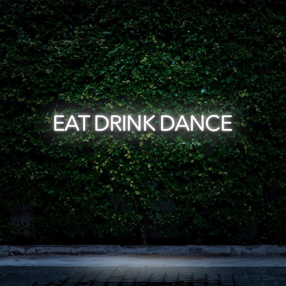 Eat Drink Dance Neon Sign Cusotm Halloween Party Signs Merry - Etsy