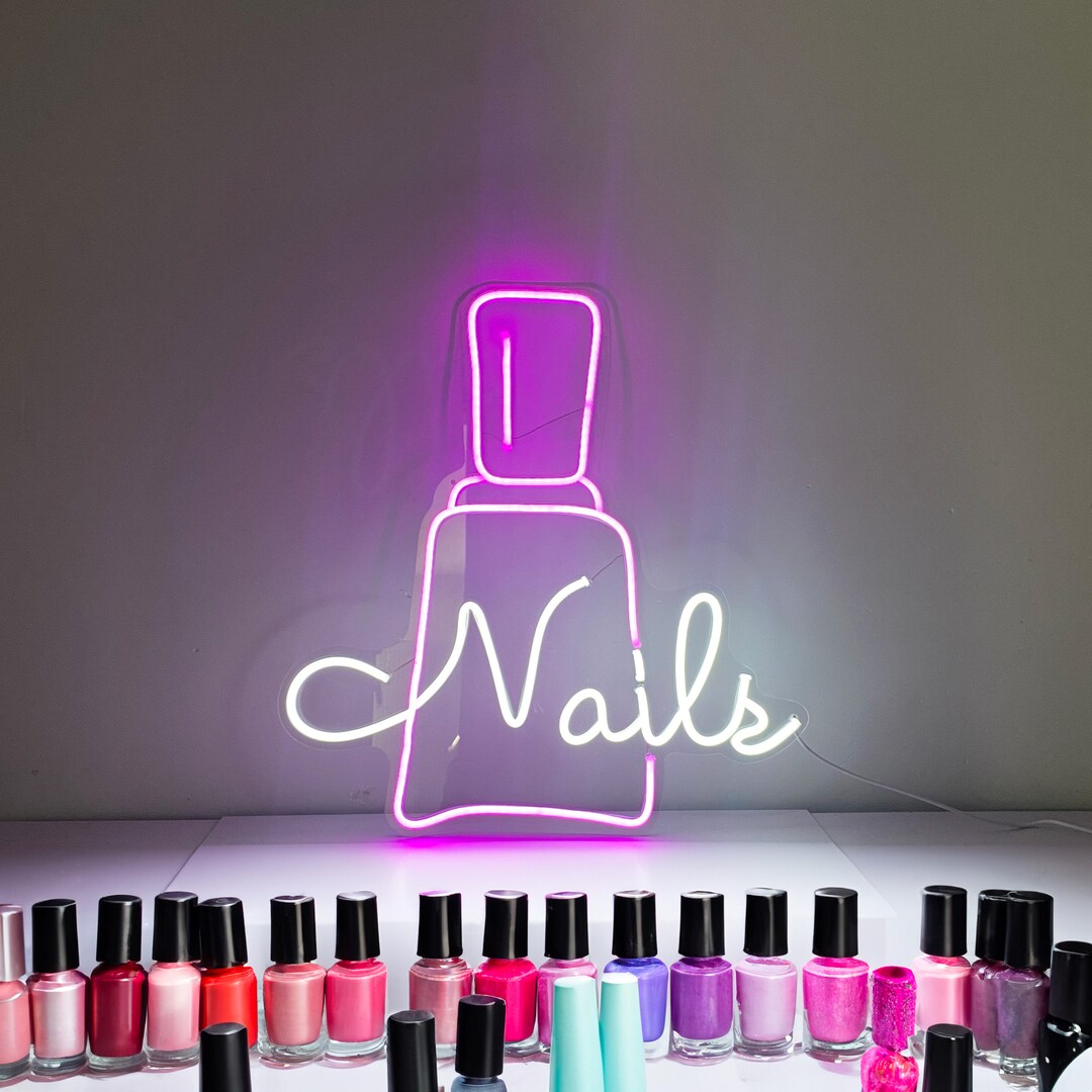 Nails Neon Sign | Neon Sign Custom | Neon Shop Sign | Neon Sign Bedroom ...