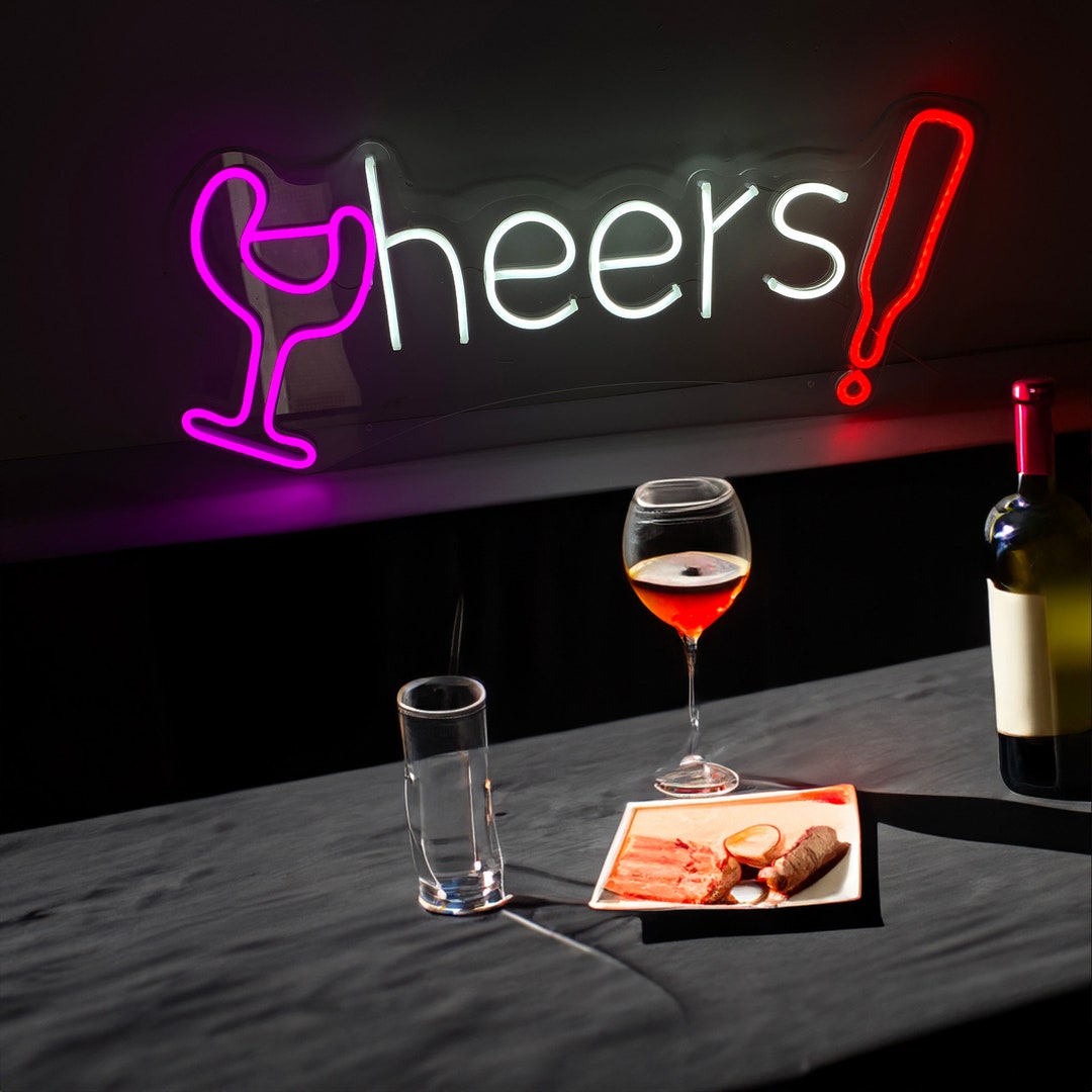 Neon Sign Custom | Neon Sign Cheers | Neon Bar Sign | Neon Sign Bedroom ...