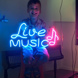 Neon Sign Custom | Neon Sign Live Music | Neon Sign Bar | Neon Sign ...