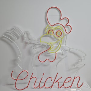 Chicken Neon Sign | Custom Neon Sign| Anime Neon Sign Wall Decor ...