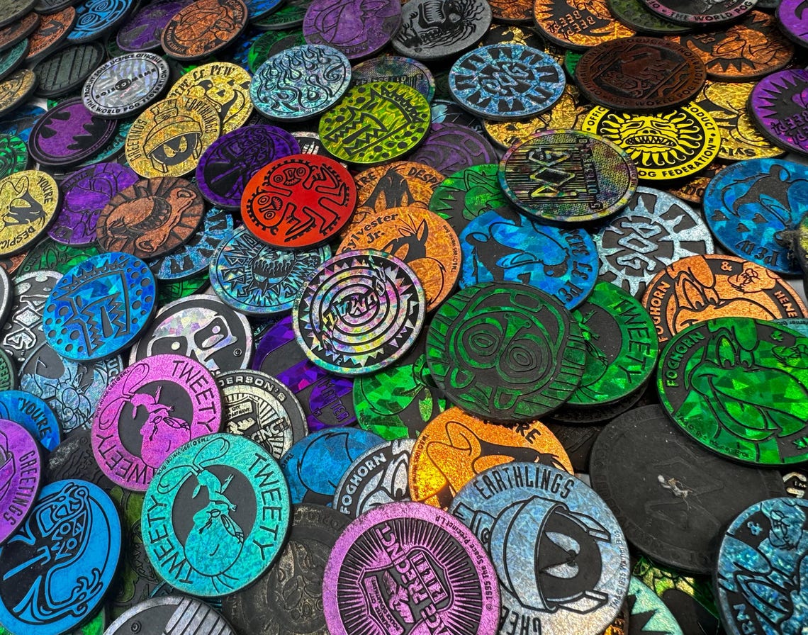 POGS Slammers Lot of 10 Original 90s Vintage Waddington POG Kinis ...