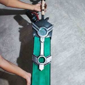 League of Legends/arcane Ekko Sword and Hourglass Bag Props Commission ...