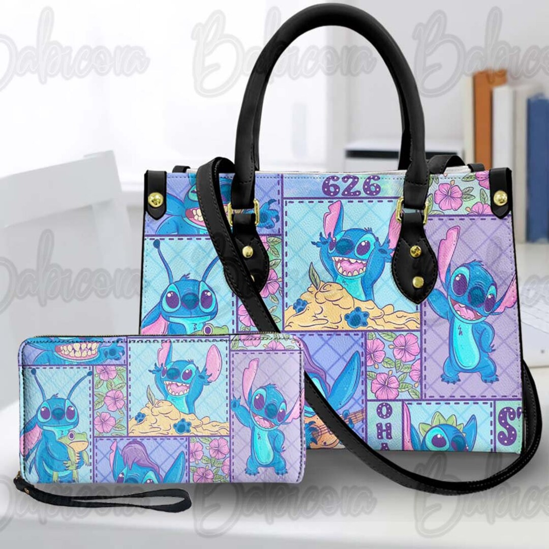 Stitch Disney Bag, Lilo and Stitch Leather Handbag & Wallet, Disney ...