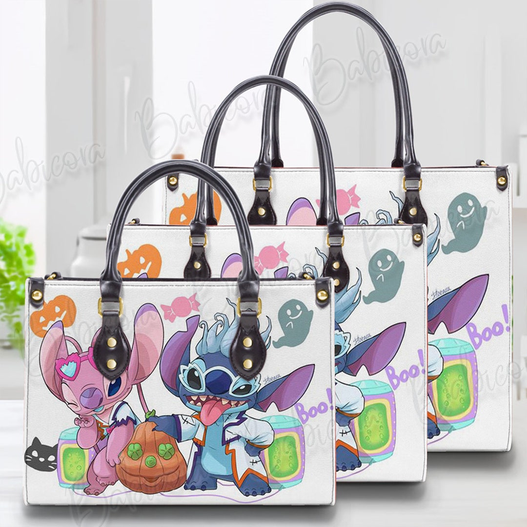 Stitch and Angle Disney 3 Sizes Leather Handbag Closed by - Etsy