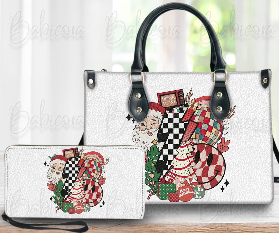 Santa Claus Christmas Leather Bag & Wallet, Merry Christmas Women ...
