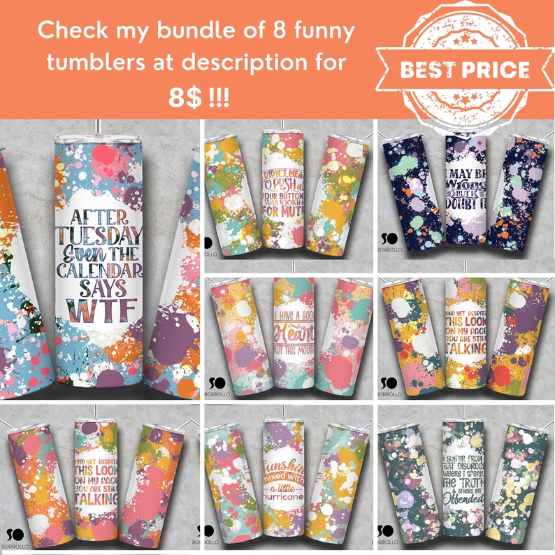 Funny Tumbler Wrap Sayings For Women Sarcastic Quotes Tumbler Etsy