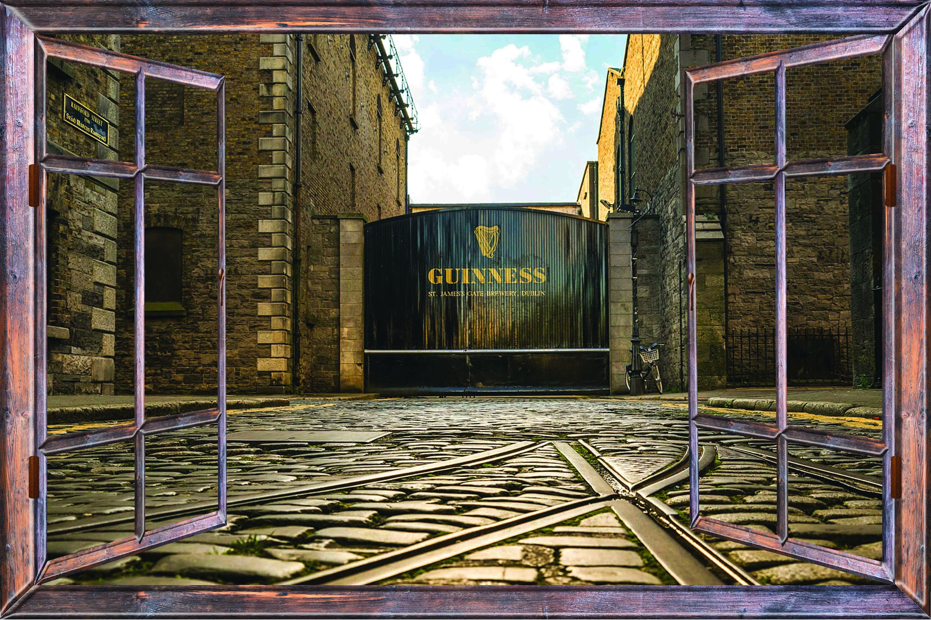 Window With a View Guinness Storehouse St. James Gate Wall Mural Brown ...