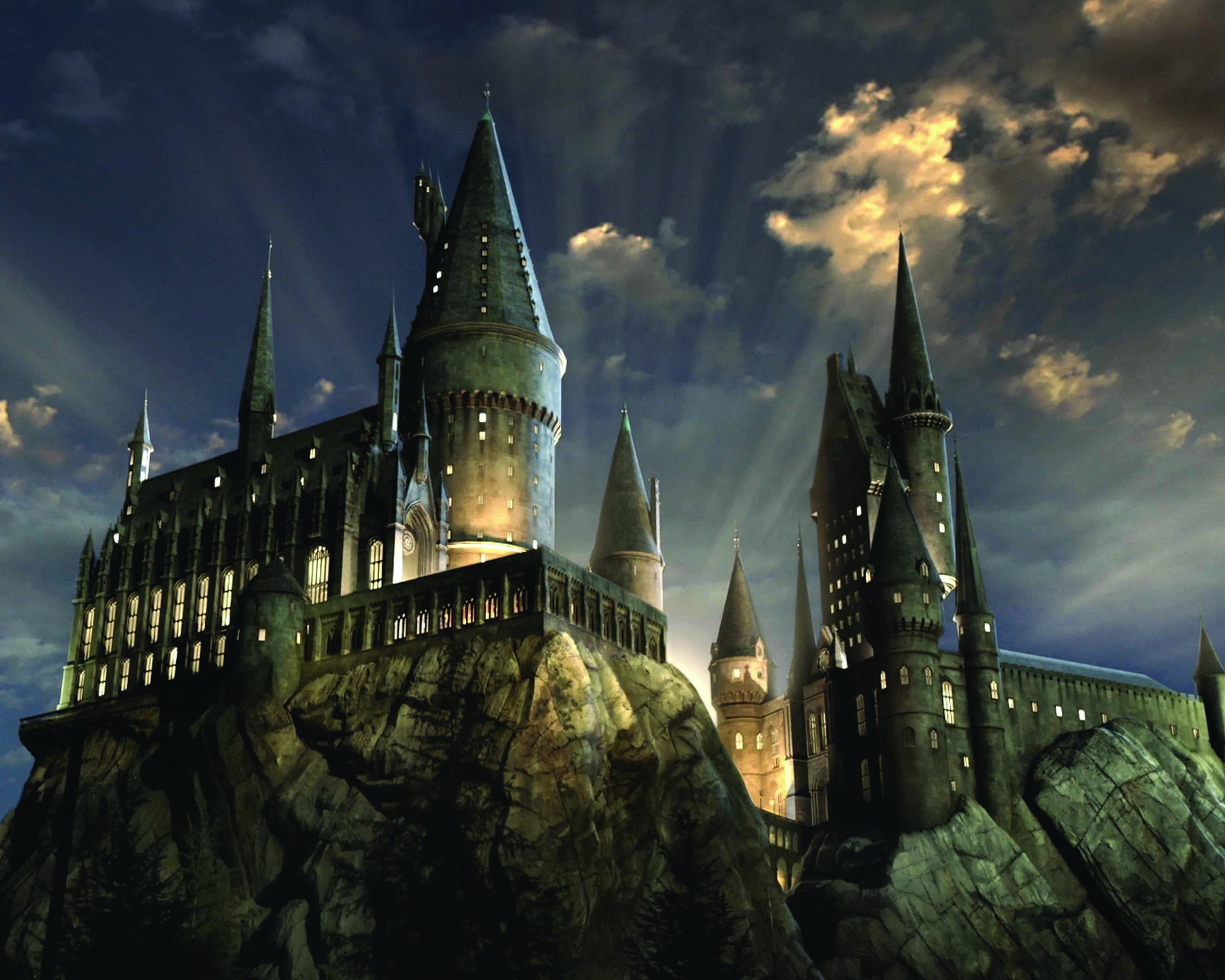 Magical Wizards Castle Lights at Night Wall Mural - Etsy