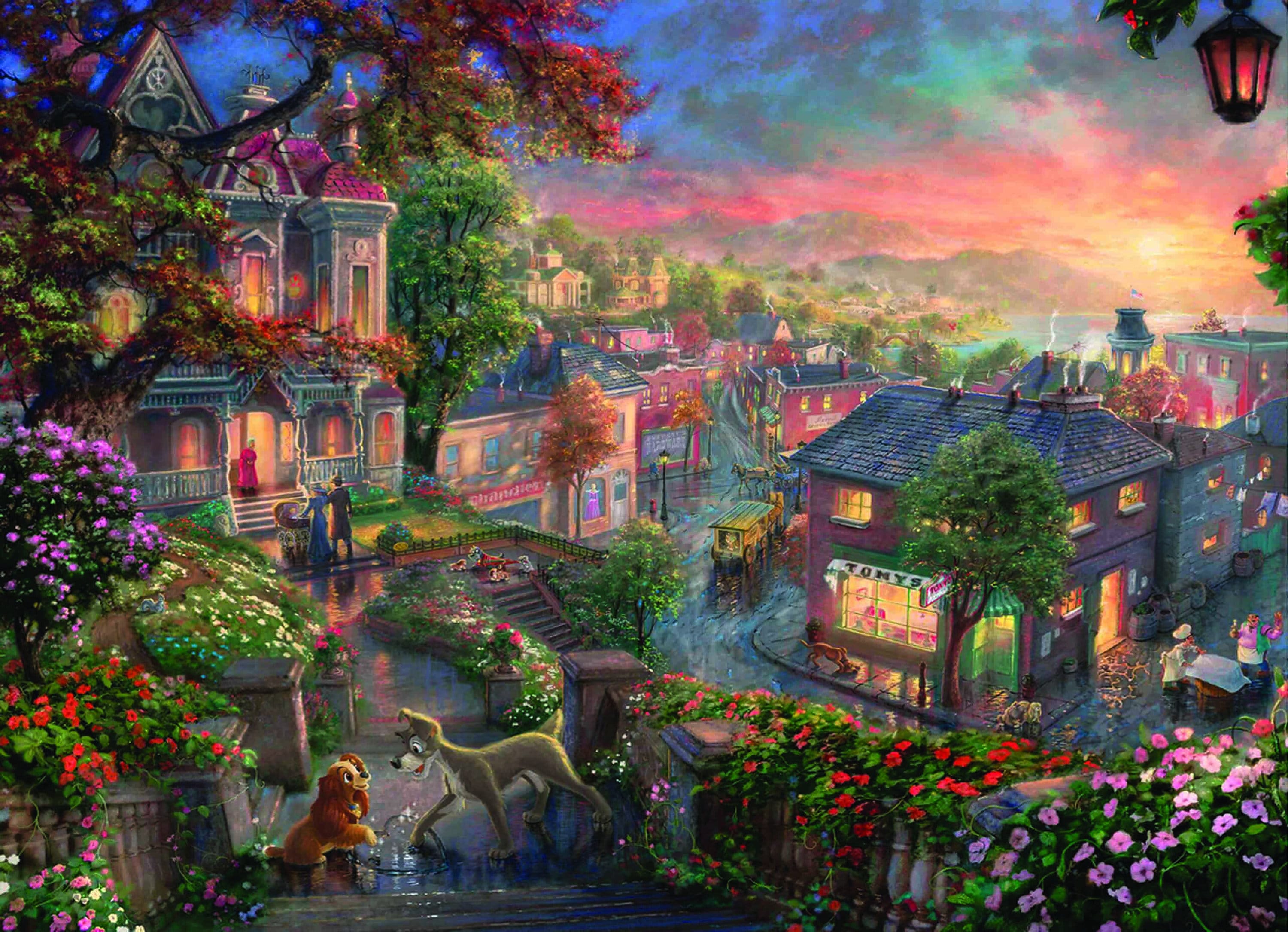 Lady and the Tramp Summer Evening Wall Mural - Etsy