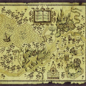 Wizarding World Magical Map Wall Mural - Etsy