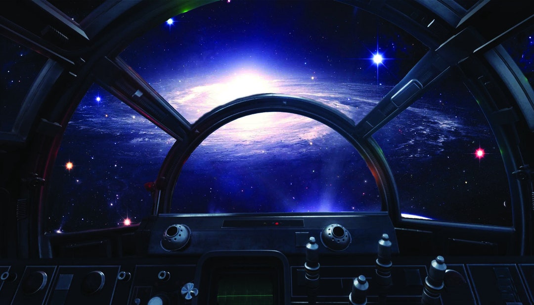 Millennium Falcon Cockpit View of Space 3 Wall Mural - Etsy