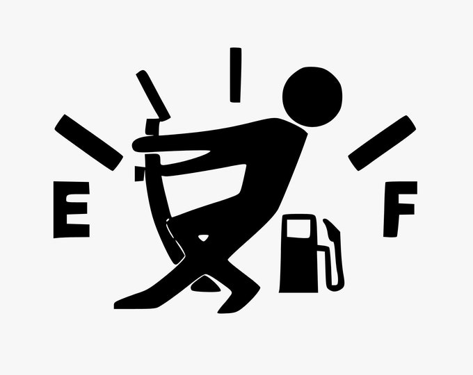 Gas Gauge Decal - Vinyl Decal Sticker for Laptops, Car Windows, Cups ...