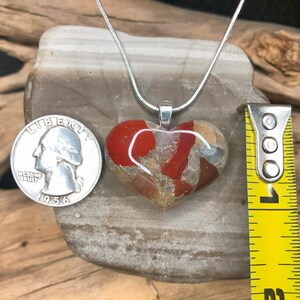 Colorful Pudding Stone Heart Necklace Handcrafted Artesian Pendant ...