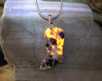 Pyramid of Fire Yooperstone Necklace, Fire Stones of Lake Superior ...