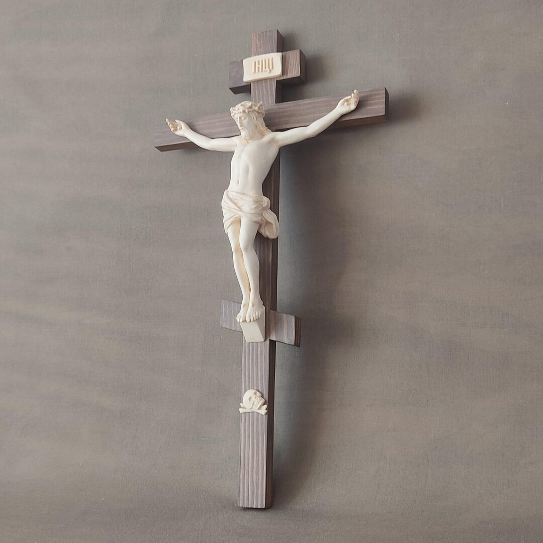 The Wall Cross. Crucifix. the Orthodox Christian Cross. the Latin Cross ...