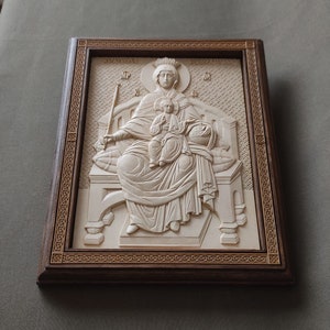 Handmade Wooden Icon.the Sovereign Icon of the Mother of God.tsargrad ...